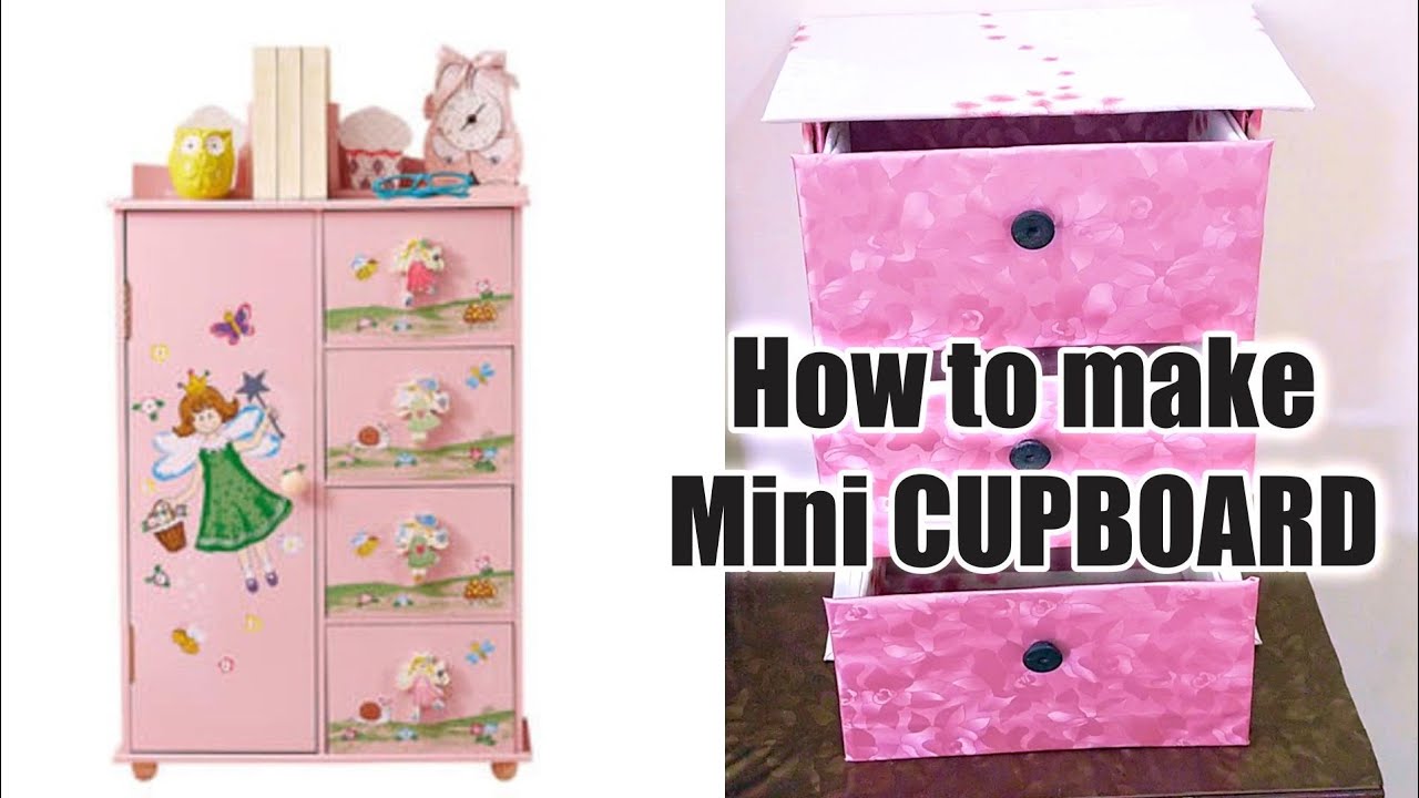 How to make mini cupboard with cardboard | DIY Clothes Cabinet ! Best ...
