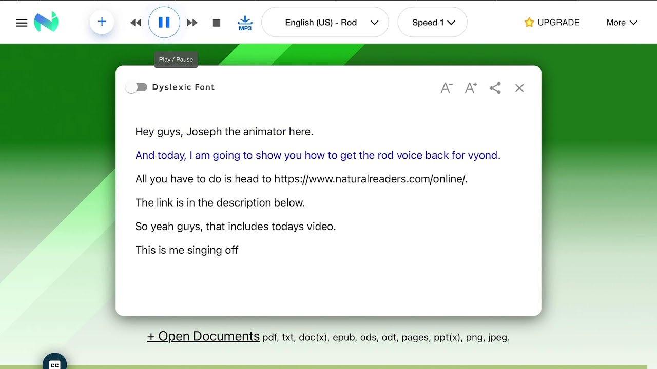 How to get the rod voice back for vyond. (MORE DETAILS IN THE ...