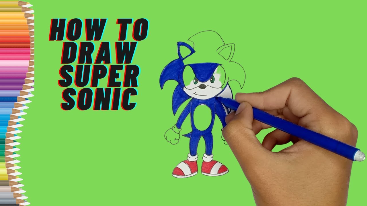 Super Sonic Drawing Tutorial Learn How To Draw Supersonic Youtube