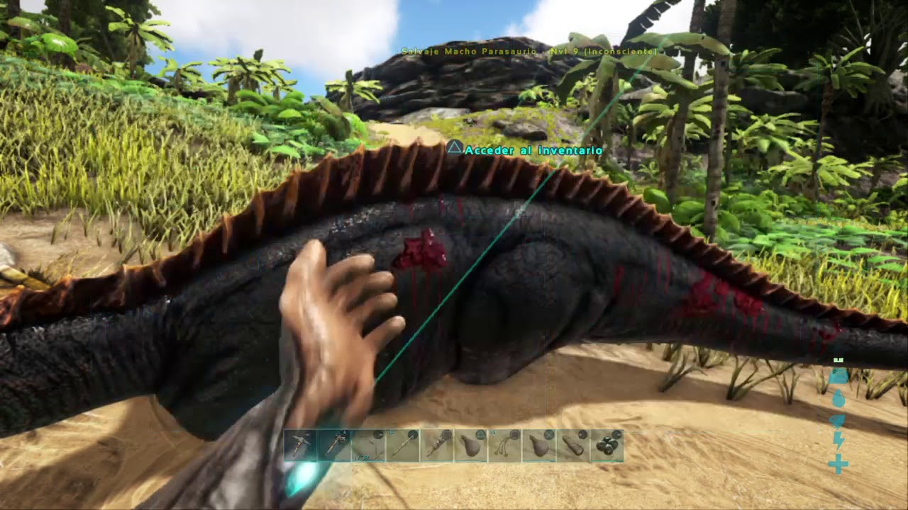 Como tamear un Parasaurio en ARK: Survival Evolved - YouTube