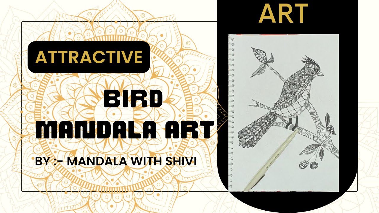 Beautiful 😍 bird mandala art || Easy mandala art for beginners ...