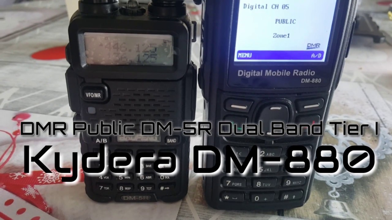 Test DMR DM-5R Tier I BAOFENG DM-880 Kydera DMR public PMR 446 DMR ...