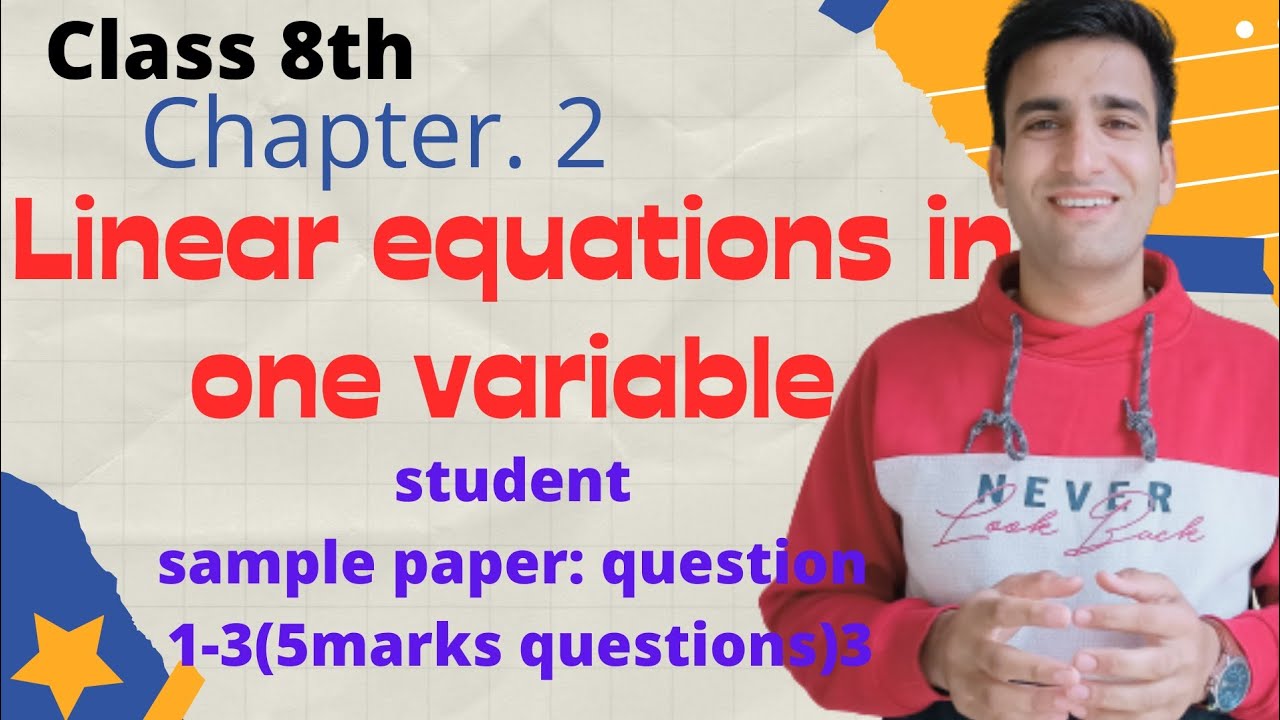Linear equations in one variable # chapter 2# ncert class 8th # Ques. 1 ...