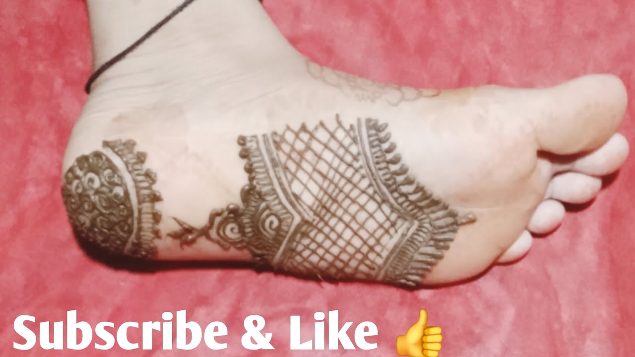 Letest sole feet mehndi desing, most beautiful back feet mehndi desing ...