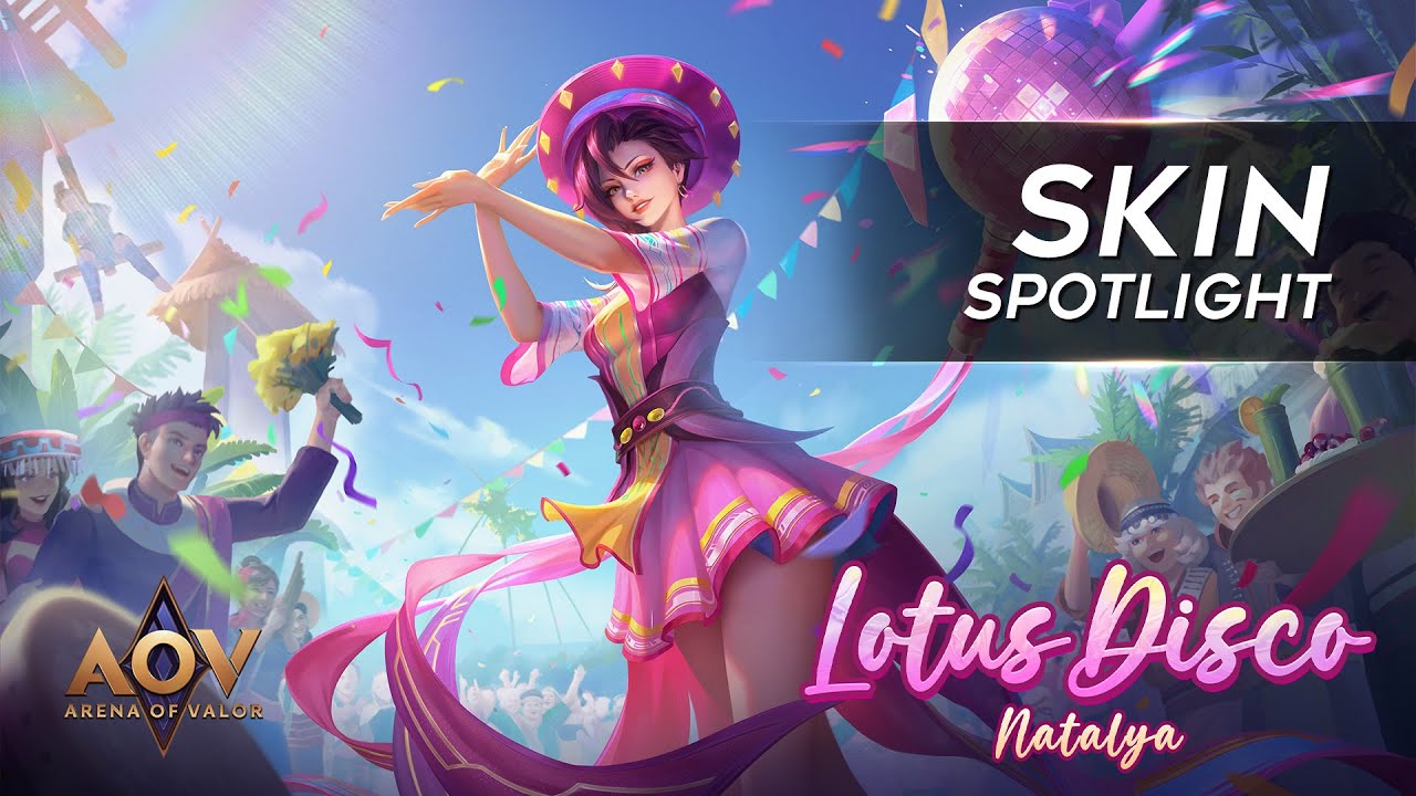 Natalya Lotus Disco Skin Spotlight - Garena AOV (Arena of Valor) - YouTube