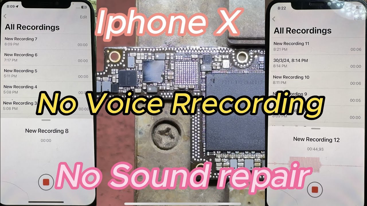 iPhone X No Voice Rrecording No Sound repair / របៀបជួសជុល iPhone X ...