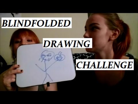 BLINDFOLDED DRAWING CHALLENGE!!! - YouTube