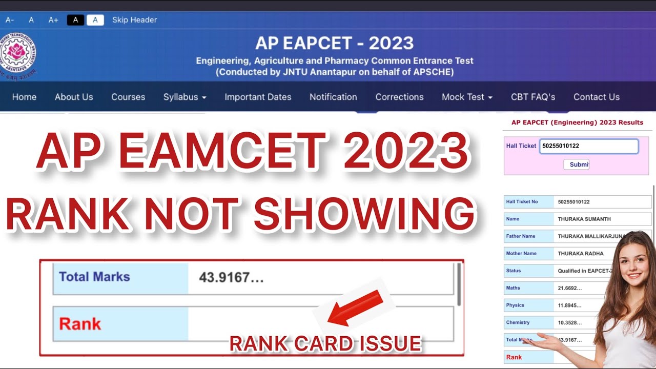 AP EAMCET 2024 RANK NOT SHOWING | EAPCET RANK CARD ISSUE - YouTube