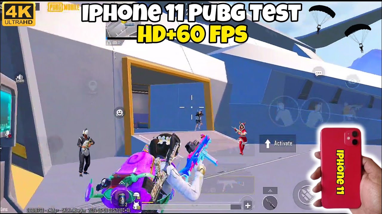 Iphone 11 Pubg Test HDR+60 Fps With Screen Recorder 🔥 Iphone 11 Gaming ...