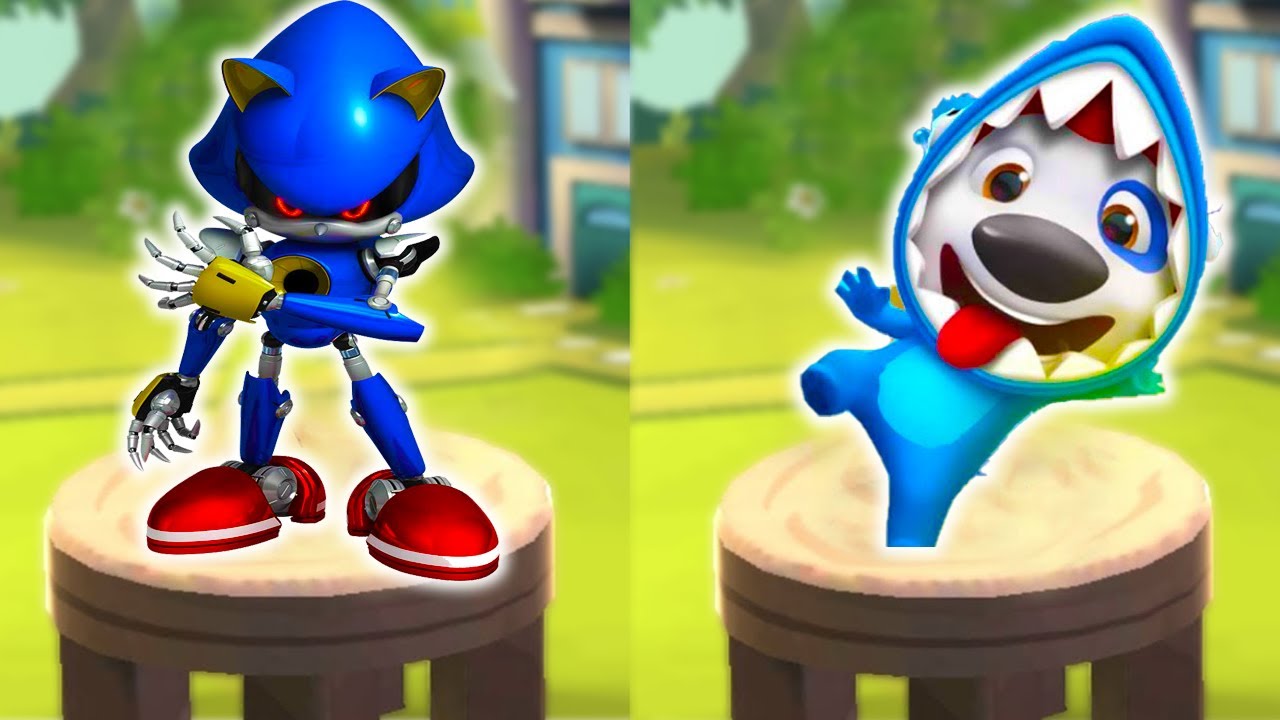 METAL SONIC: Sonic Forces vs SHARK HANK: Talking Tom Gold Run GamePlay ...