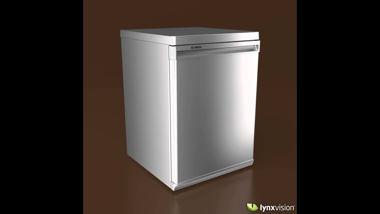 Bosch Compact Refrigerator 3D model from CGTrader.com - YouTube