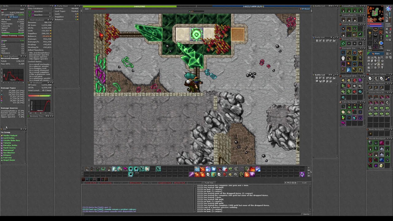 Tibia - Master Sorcerer -Buried Cathedral Solo - lvl 566 - YouTube