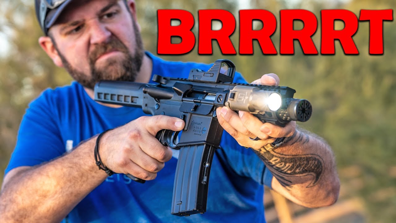 This FULL AUTO BB Gun RIPS! Crosman A4P AR Pistol! - YouTube