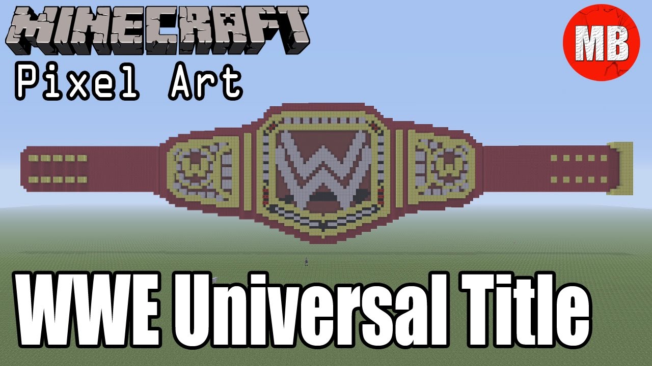 Minecraft Pixel Art | WWE Universal Title Belt! - YouTube