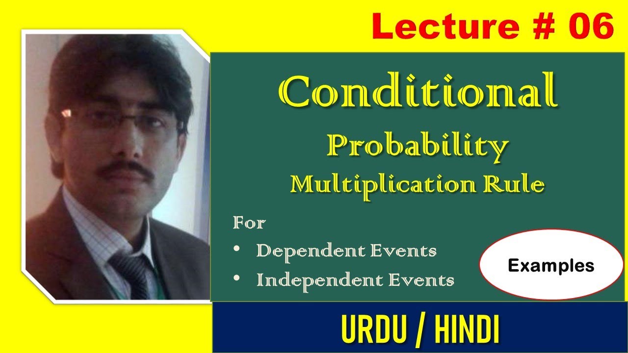 Lec 06| Conditional Probability I Multiplication rule of Probability I ...