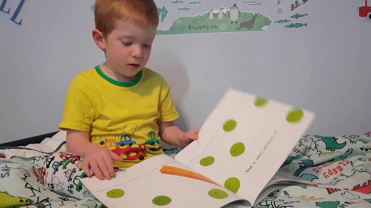 T reads Colin and Lee Carrot and Pea by Morag Hood! - YouTube