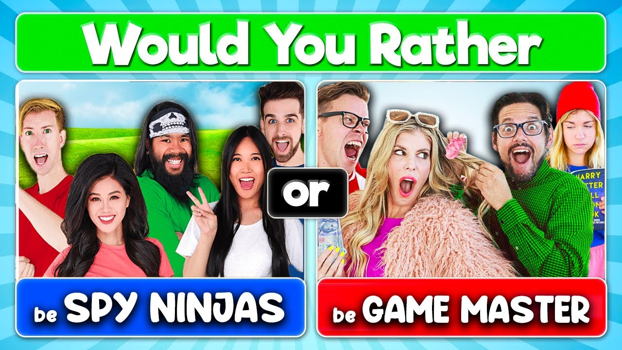 Would You Rather… Rebecca Zamolo VS Spy Ninjas Quiz 🌟🔥 Chad Wild Clay ...