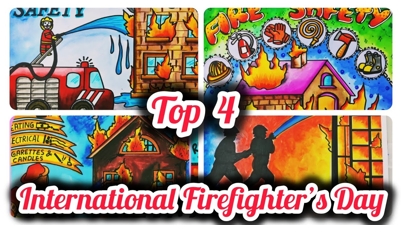 Safety drawing/fire safety poster drawing/Industrial safety drawing ...