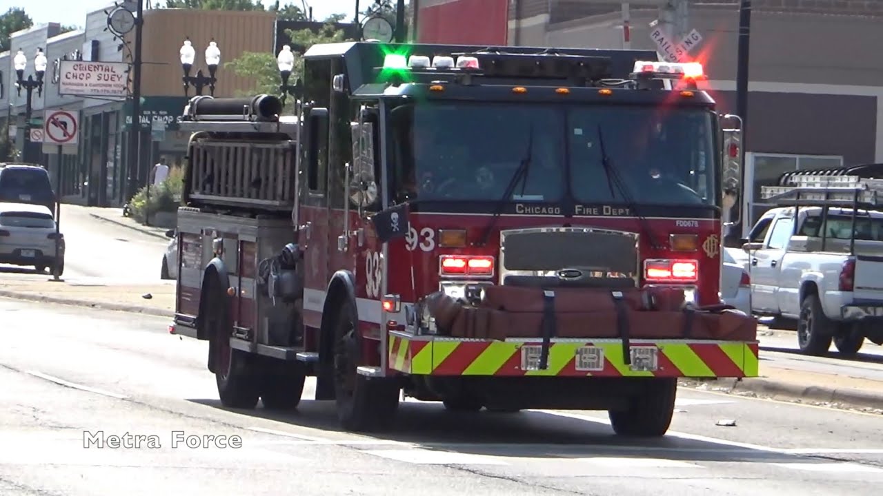 Chicago Fire Dept Engine 93 Responding - YouTube