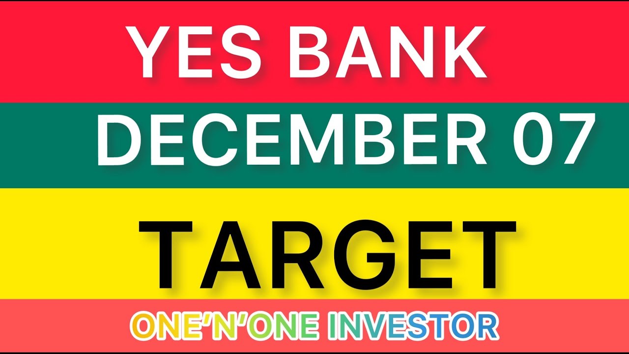 YES BANK SHARE December 07 target🔰analysis yes bank🔰latest news update ...