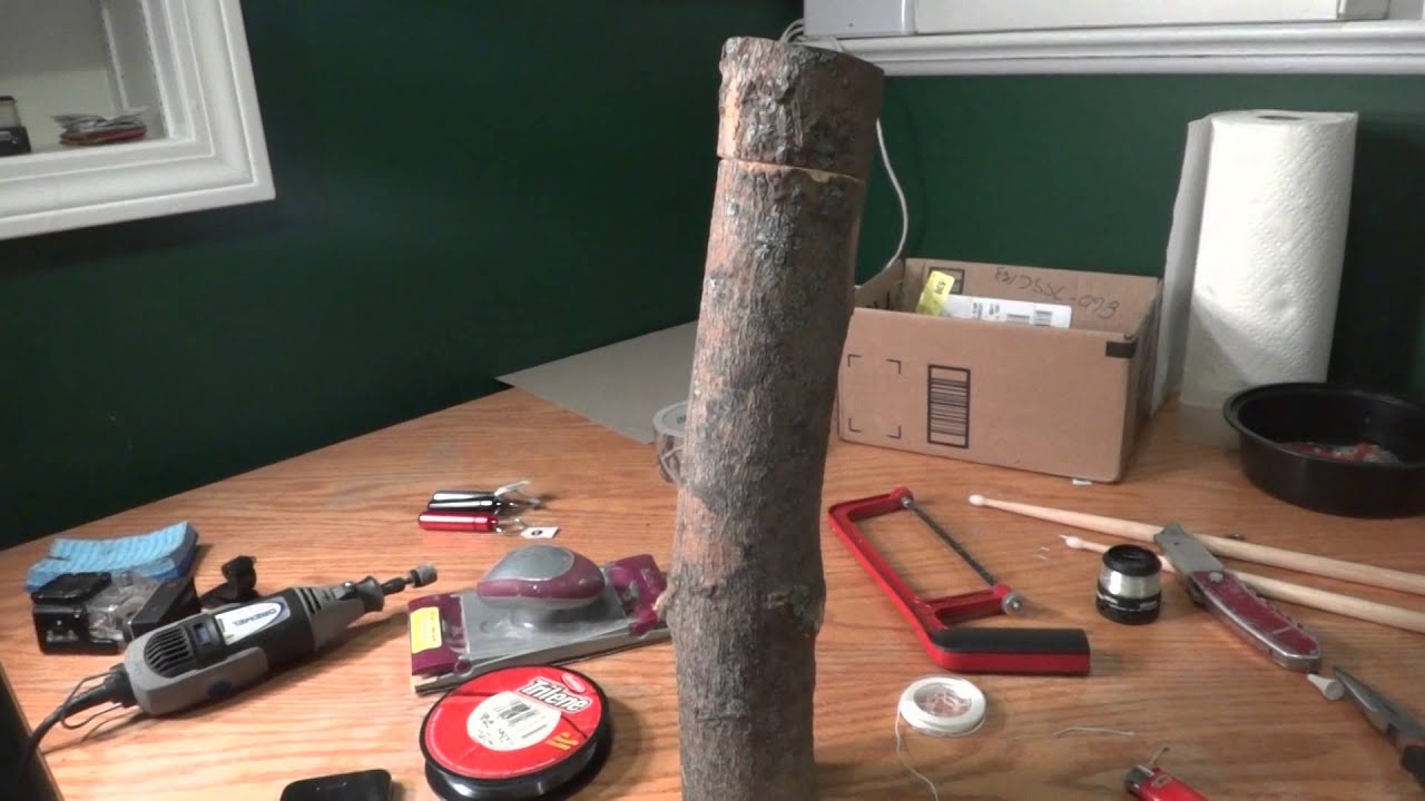 My first DIY Geocache. Wood log - YouTube