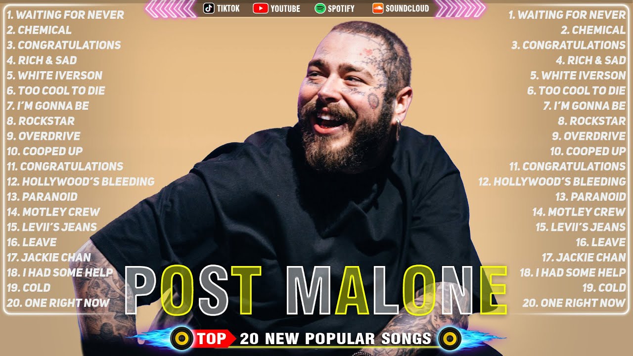 Post Malone - Greatest Hits 2024 Collection ~ Top 20 Hits Playlist Of ...