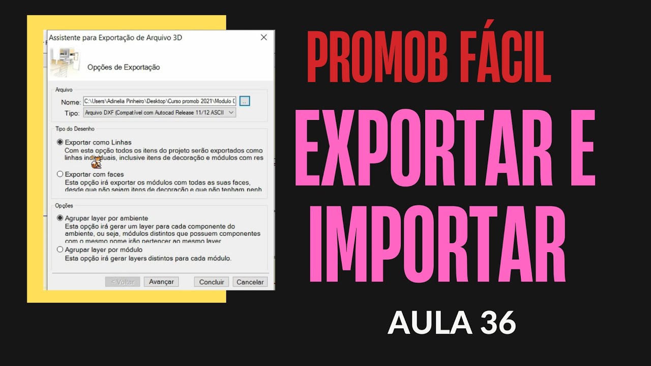 Aula 36/50 - PROMOB FÁCIL - Exportar e Importar arquivos no Promob - YouTube