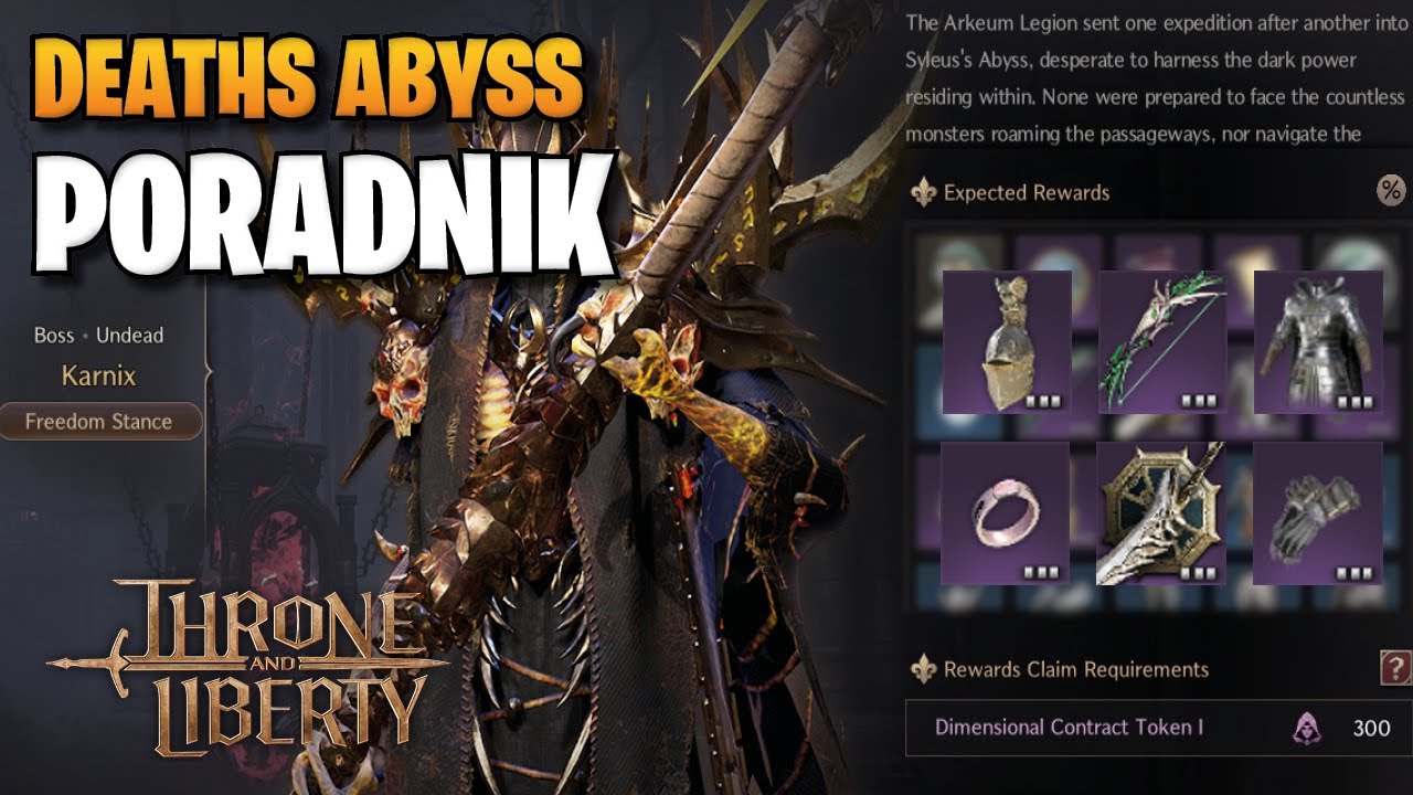 Death's Abyss Dungeon PORADNIK Throne and Liberty PL - YouTube
