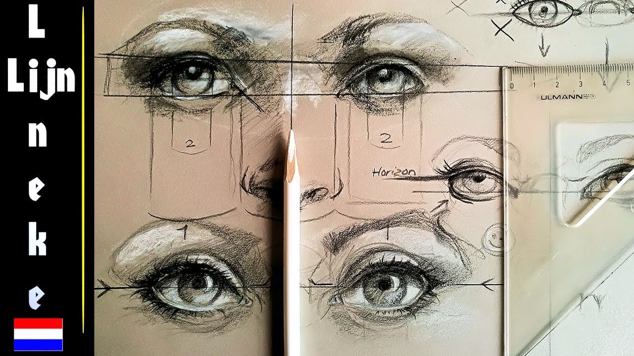 TWEE OGEN tekenen voor beginners - YouTube