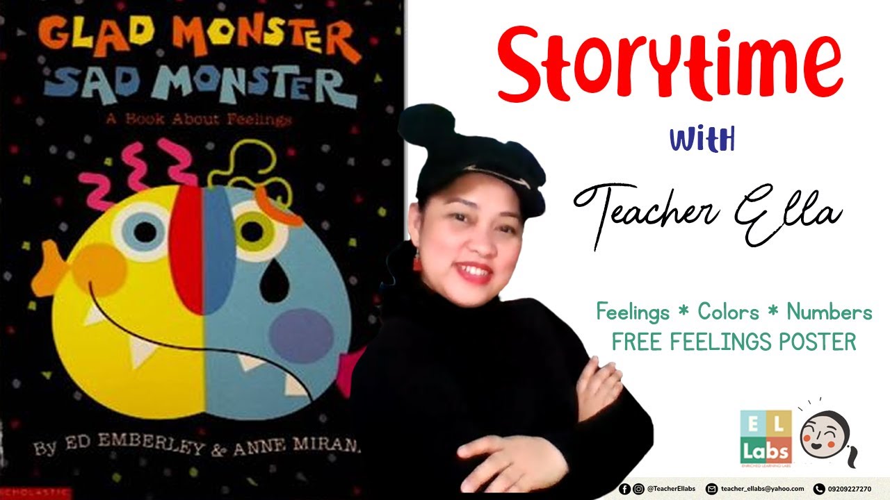 Teacher Ella reads Glad Monster, Sad Monster ( A Book About Feelings ...
