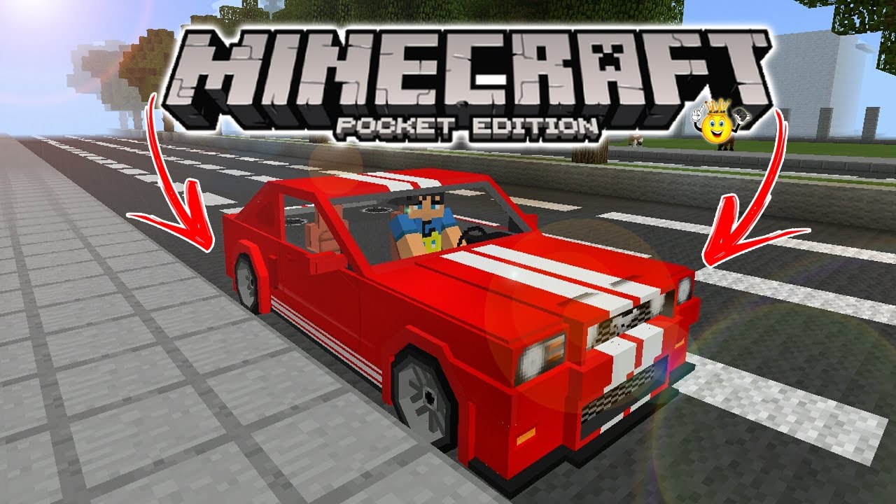 ⭐️Como Colocar Carro🚗Esportivo (Ford Mustang) Minecraft PE - YouTube