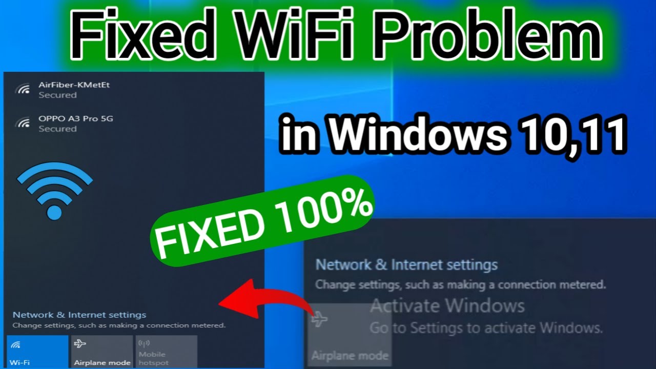 Fixed WiFi Problem in Windows 7, 10, 11 | Easy & Best Methods 2025 | WiFi Missing Icon - YouTube