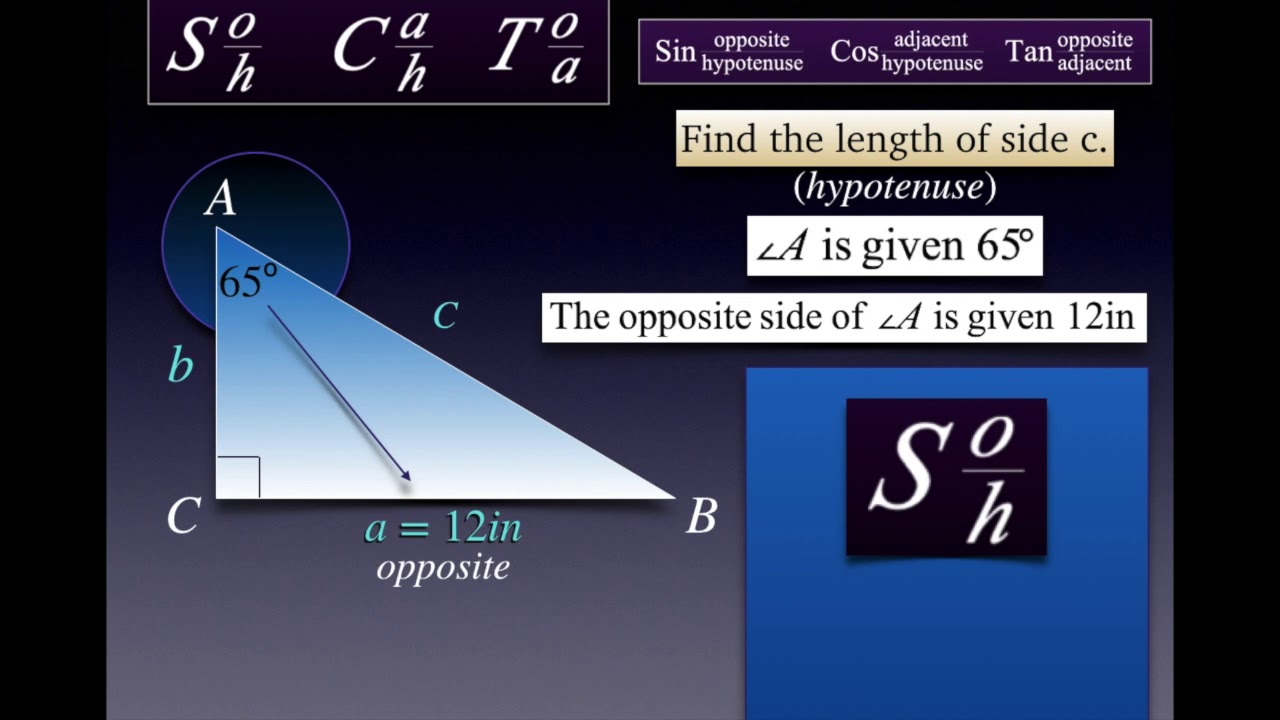 Trigonometry SohCahToa (step by step process of choosing the right ...