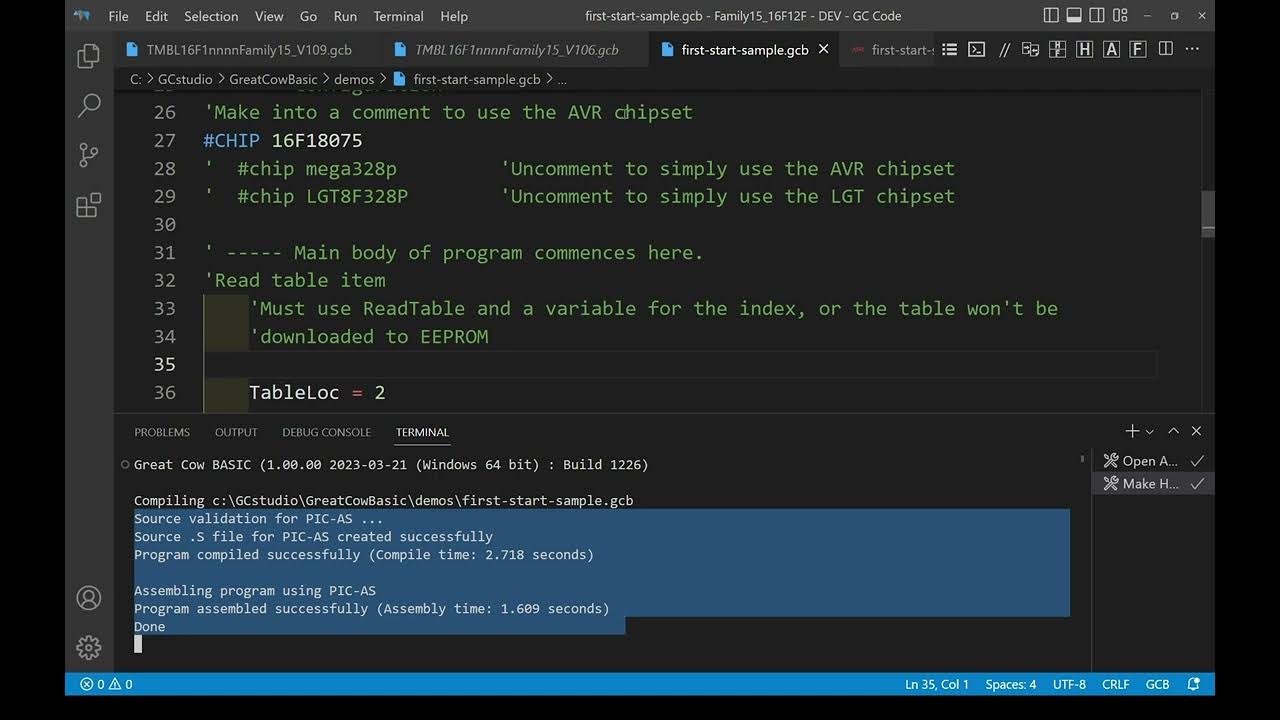 Great Cow BASIC - Using PIC-AS as the linker - YouTube