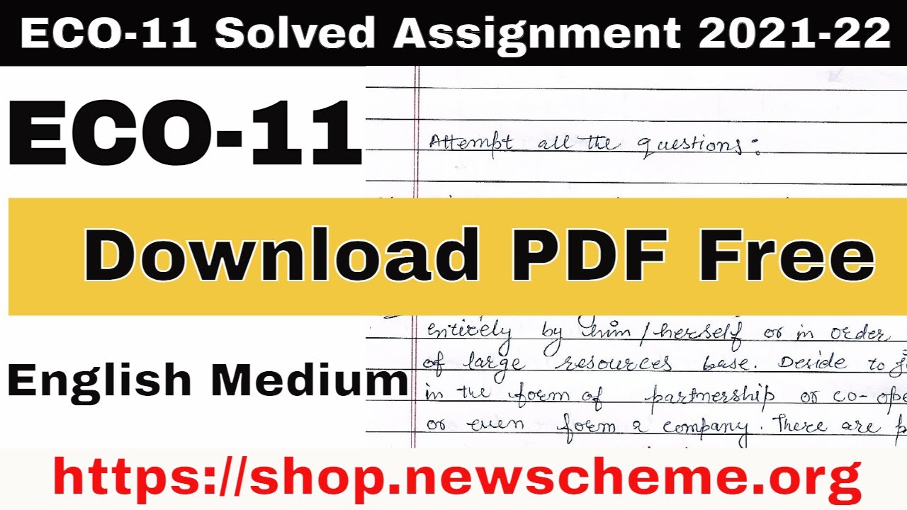 ECO 11 Solved Assignment 2021-22 | ECO 11 Solved Assignment 2021-22 in ...