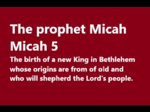 Micah 5: The Book of Micah, Catholic Bible Study, Fr. Tim Peters - YouTube