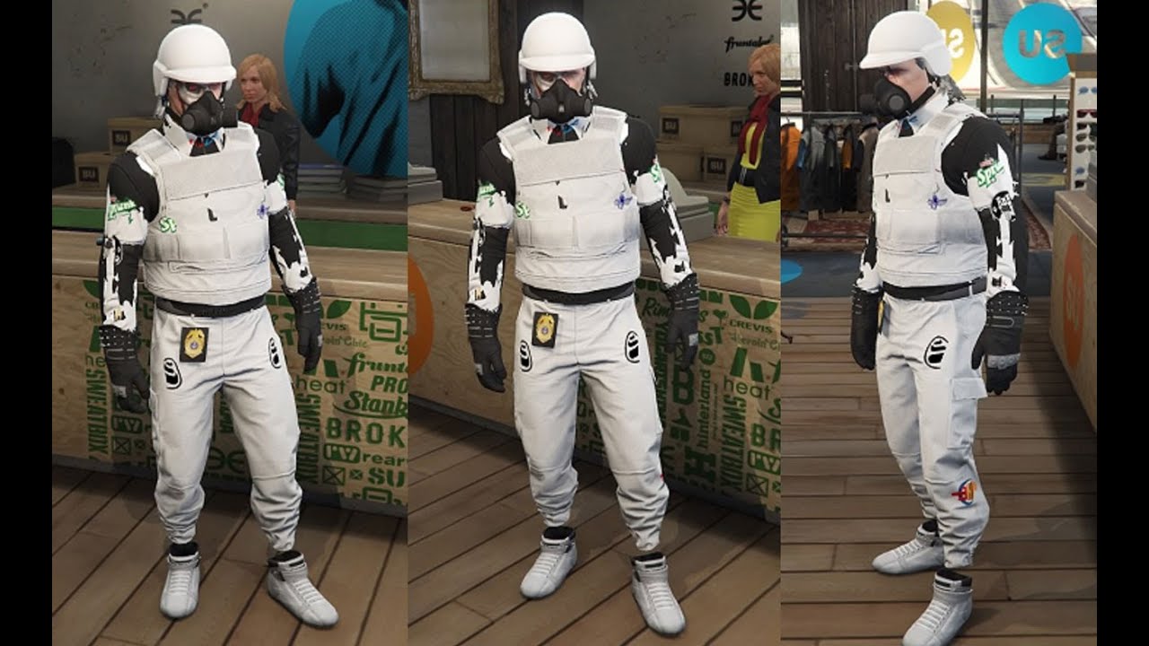 GTA 5 OUTFIT BEFF UOMO 2 CONSOLE E NETCUT BIANCO TRON MODDATO ITA - YouTube