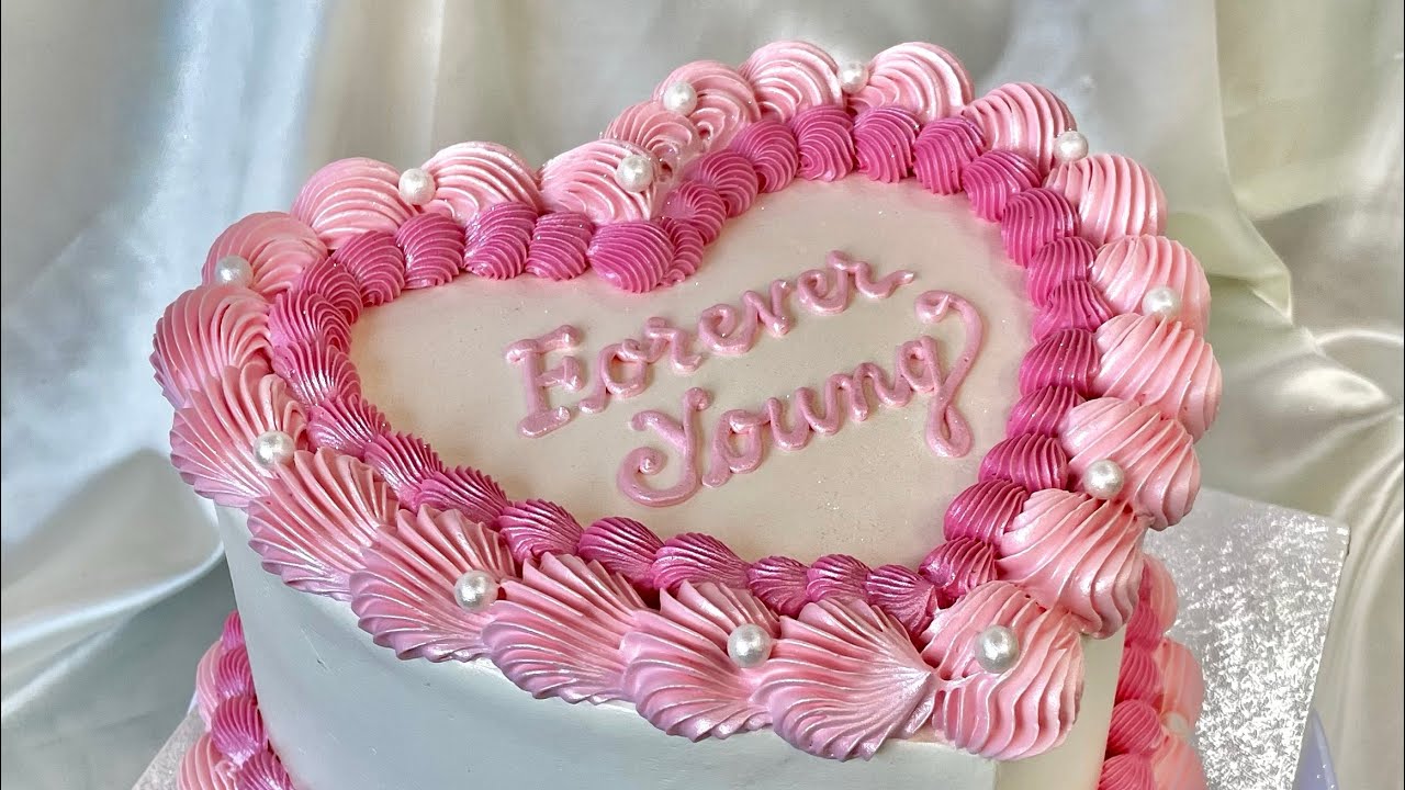 How to Make a Stunning Pink Heart-Shaped Cake 💗🌸🌷 - YouTube