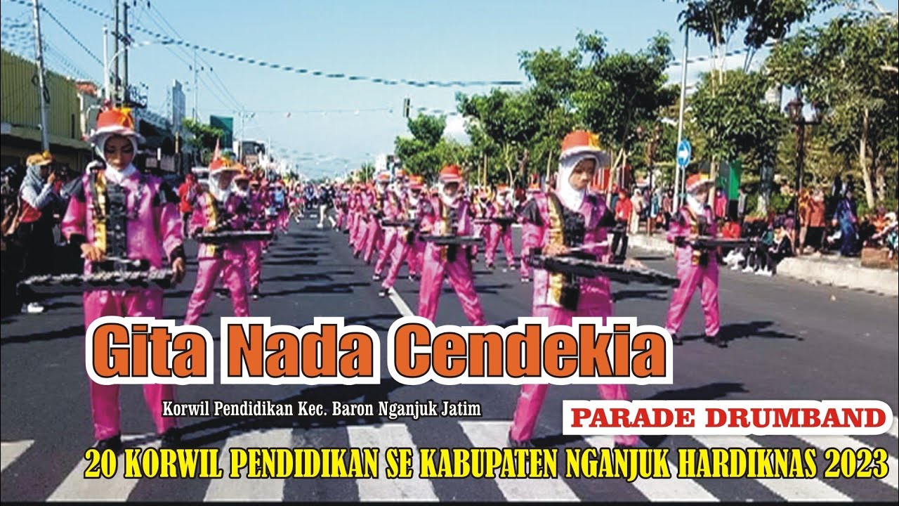 Drumband GITA NADA CENDEKIA, KORWIL PENDIDIKAN KEC. BARON, PARADE ...