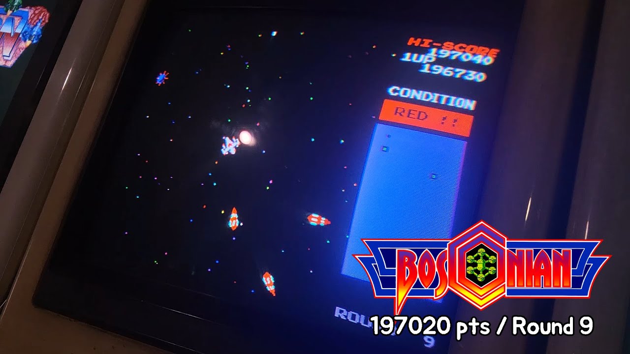 [Arcade Play Sample] 1981 Bosconian (W. PCB) / 보스코니안 (실제 기판) - YouTube