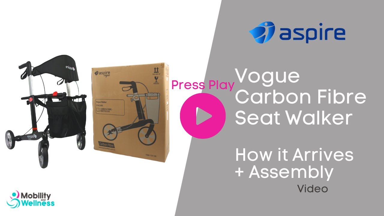 Aspire Vogue Carbon Fibre Seat Walker - How It Arrives + Assembly - YouTube