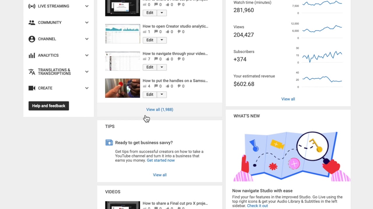 Why I like youtube Creator Studio Dashboard more than youtube Studio ...