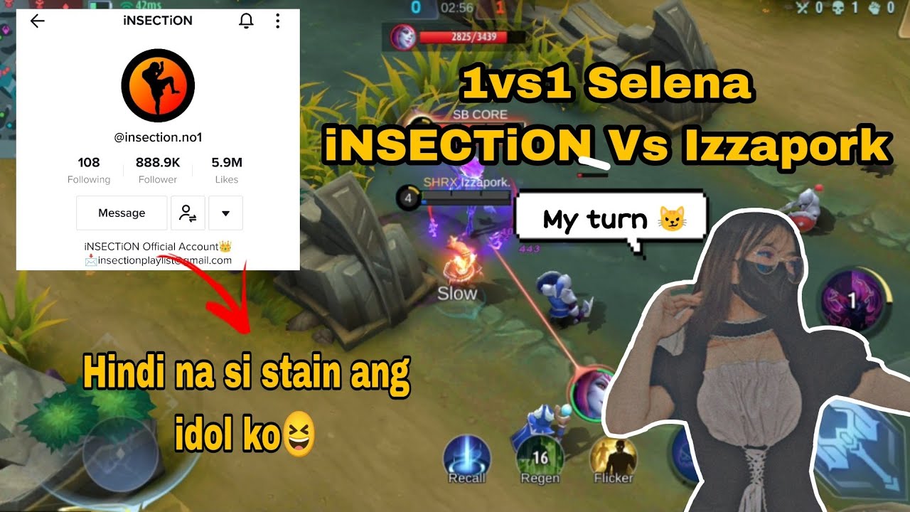 iNSECTiON Vs IZZAPORK😱 Insection pinakitaan ko pano mag selena | Hindi nadaw si Stain ang idol ...
