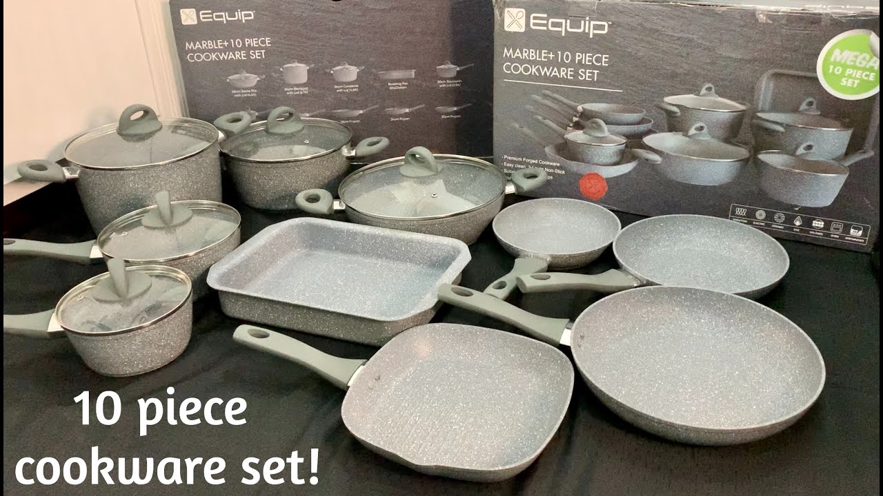 Equip marble+ 10 piece cookware set unboxing! - YouTube