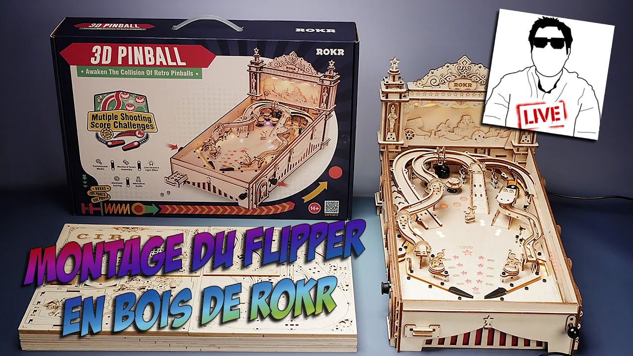Flipper électronique en bois ROKR : Assemblage en LIVE ! - YouTube