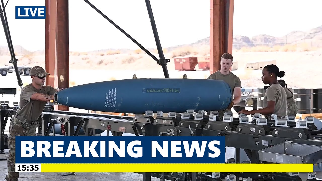 Preparing for Modern GBU-10 Paveway II Bomb Assembly by US Airmen at ...