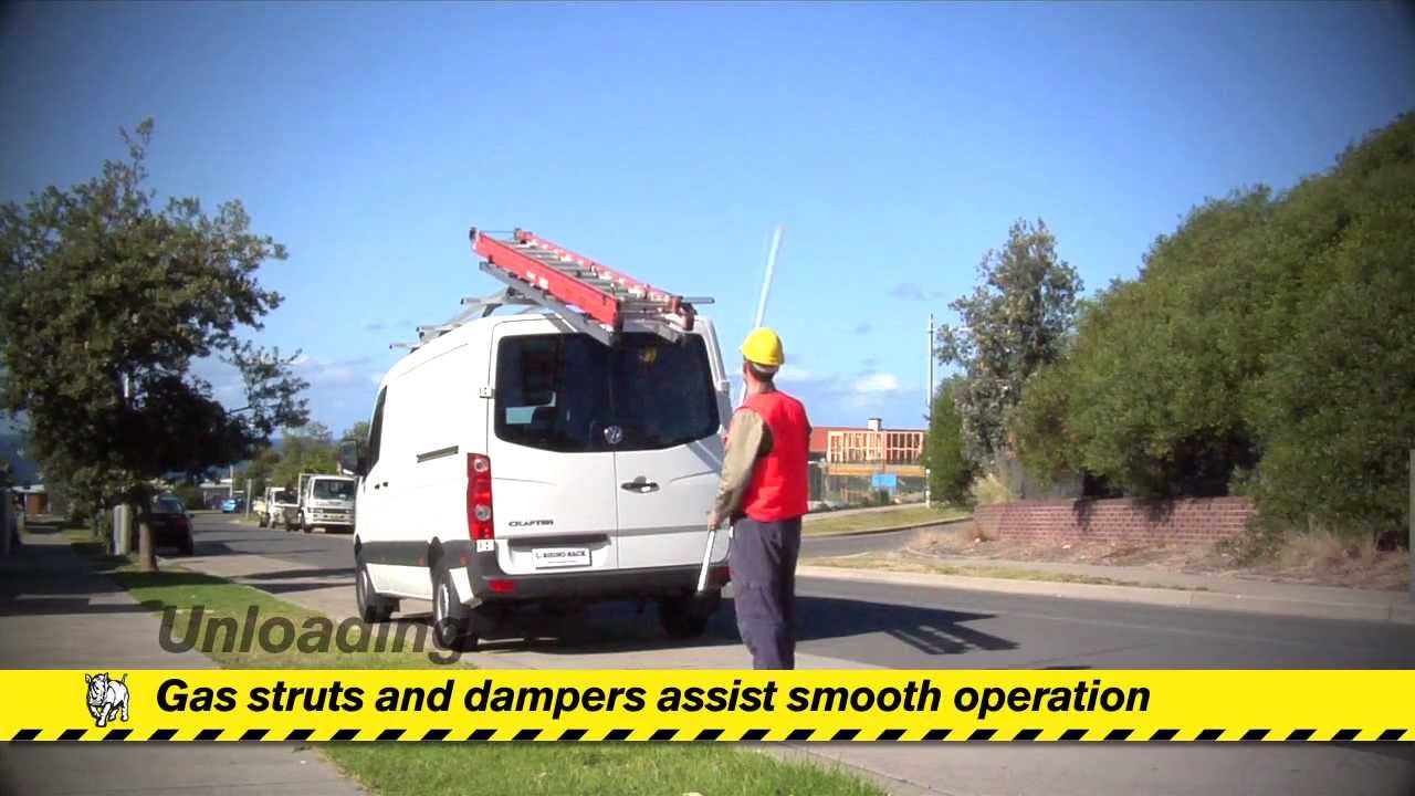 Rhino-Rack | Ladder Loaders - OHS Ladder Loader - YouTube