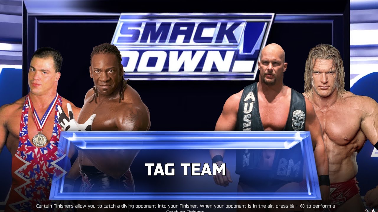WWE 2K25 - Booker T & Kurt Angle vs Triple H& Stone Cold - Tag Team ...