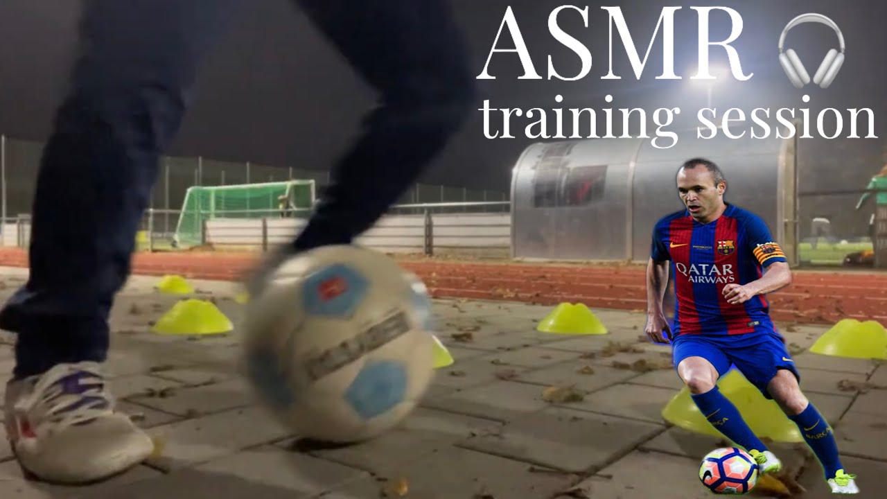 【ASMR】football training session #football #soccer #asmr - YouTube