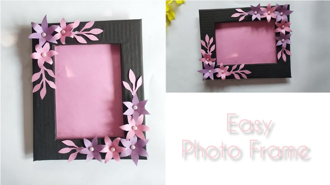 DIY Easy Photo Frame Craft Ideas 💡// Handmade Photo Frame With ...